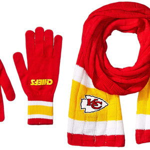Little Earth | Accessories | Kansas City Chiefs Knit Scarf And Gloves ...